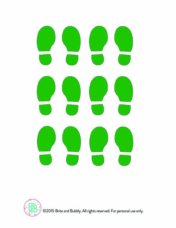 Printable Leprechaun Footprints Printable Word Searches